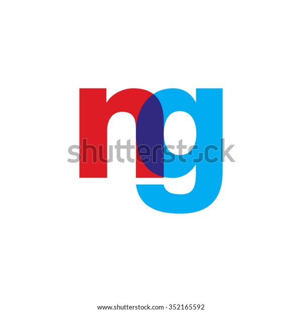 Lowercase Ng Logo Red Blue Overlap Stock Vector (Royalty Free ...