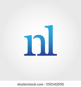 Lowercase Nl Logotype Blue Letter Logo Stock Vector (Royalty Free ...