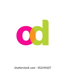Lowercase Od Logo Pink Green Overlap Stock Vector (Royalty Free ...