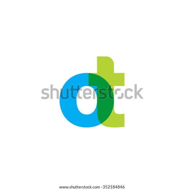 Lowercase Ot Logo Blue Green Overlap Stock Vector (Royalty Free ...