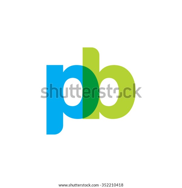 Lowercase Pb Logo Blue Green Overlap Stock Vector (Royalty Free ...