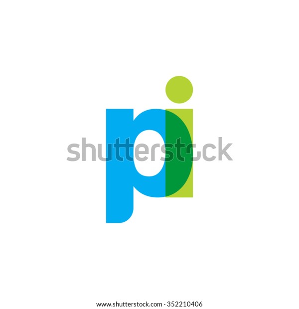 Lowercase Pi Logo Blue Green Overlap Stock Vector (Royalty Free ...