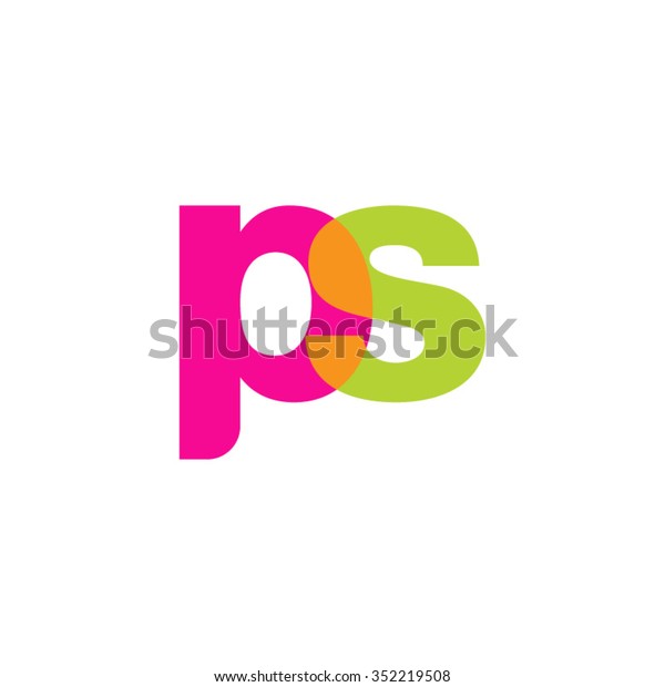 Lowercase Ps Logo Pink Green Overlap Stock Vector (Royalty Free ...