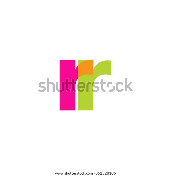Lowercase Rr Logo Pink Green Overlap Stock Vector (Royalty Free ...
