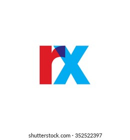 Lowercase Rx Logo Red Blue Overlap Stock Vector (Royalty Free ...