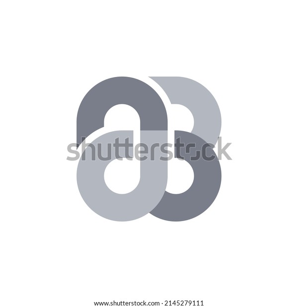 Lowercase Striped Logo Letters Alphabet Attractive Stock Vector ...