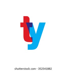 Initial Letter Ty Logo Lowercase Magenta Stock Vector (Royalty Free ...