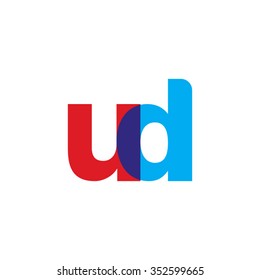 Lowercase Ud Logo Red Blue Overlap Stock Vector (Royalty Free ...