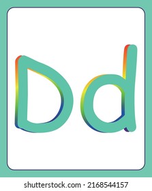 Lowercase Uppercase Letter D Stock Vector (Royalty Free) 2168544157 ...