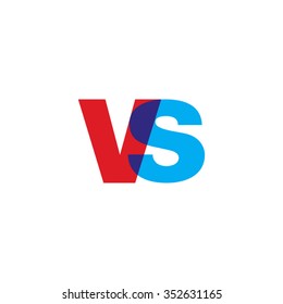 Lowercase Vs Logo Red Blue Overlap Stock Vector (Royalty Free ...