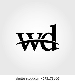 Lowercase Wd Black Logo: vector de stock (libre de regalías) 593171666 ...