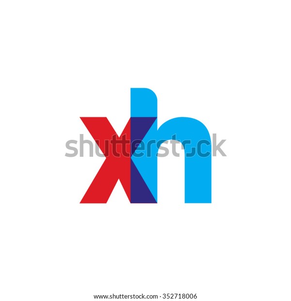 Lowercase Xh Logo Red Blue Overlap Stock Vector (Royalty Free ...