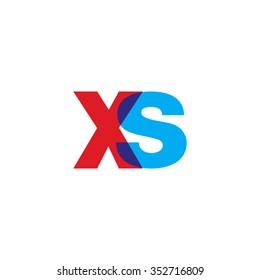 Lowercase Xs Logo Red Blue Overlap Stock Vector (Royalty Free ...