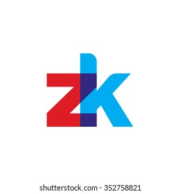 Initial Letter Zk Lowercase Logo Green Stock Vector (Royalty Free ...
