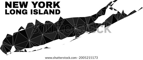 Lowpoly Long Island Map Polygonal Long Stock Vector (Royalty Free ...