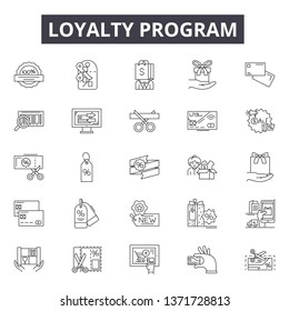 Loyalty Program Line Icons Signs Set Stock Vector (Royalty Free ...