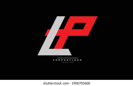Lp Icon Monogram Letter Text Alphabet Stock Vector (Royalty Free ...