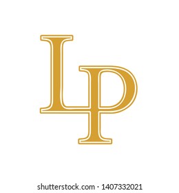 Lp Initial Letter Business Name Gold Stock Vector (Royalty Free ...