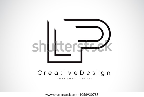 Lp L P Letter Logo Design: vector de stock (libre de regalías) 1056930785 | Shutterstock