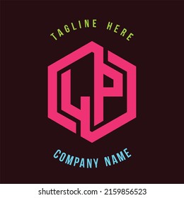 Lp Lettering Logo Simple Easy Understand Stock Vector (Royalty Free ...