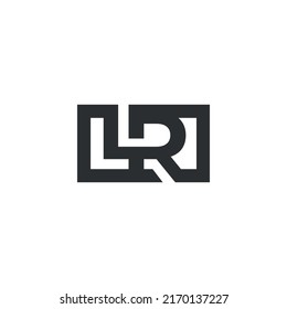 Lr Lettering Flat Style Design Stock Vector (Royalty Free) 2170137227 ...