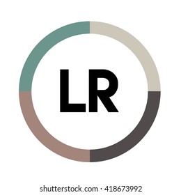 Lr Letters Four Colors Abstract Background Stock Vector (Royalty Free ...
