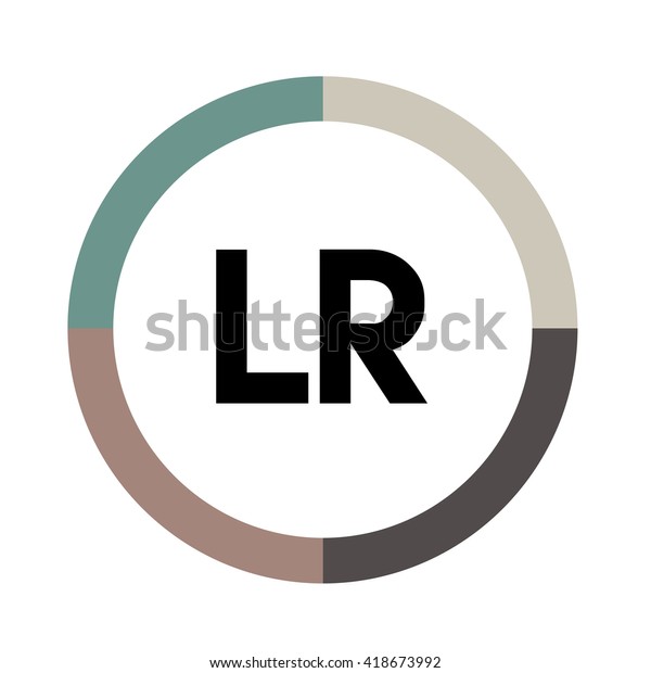 Lr Letters Four Colors Abstract Background Stock Vector (Royalty Free ...