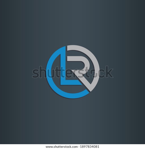 Lr Logo Design Vector Illustration Stock Vector (Royalty Free ...
