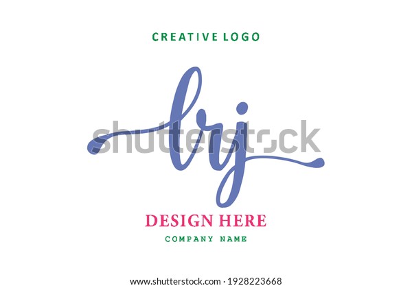 Lrj Lettering Logo Simple Easy Understand Stock Vector (Royalty Free ...