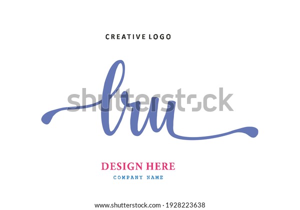 Lru Lettering Logo Simple Easy Understand Stock Vector (Royalty Free ...