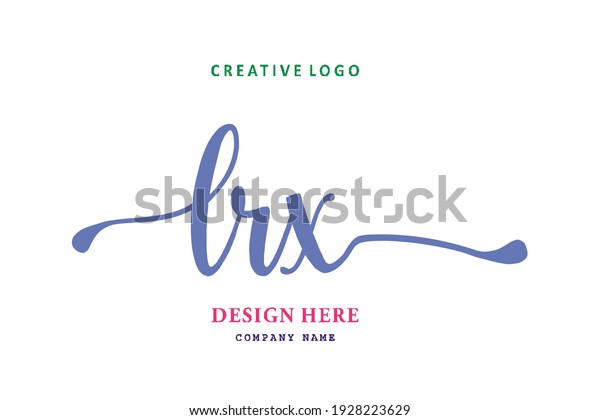 Lrx Lettering Logo Simple Easy Understand Stock Vector (Royalty Free ...