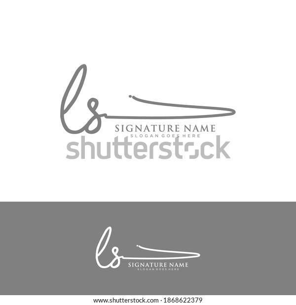 Ls Initial Letter Handwriting Signature Logo Stock Vector (Royalty Free ...