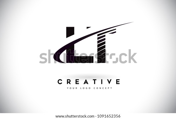 Lt L T Letter Logo Design Stock Vector (Royalty Free) 1091652356