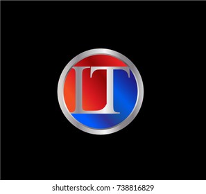 Lt Letter Logo Design Circle Blue Stock Vector (Royalty Free) 738816829 ...