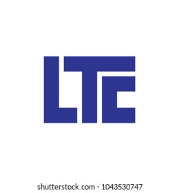 Lte Letter Logo Design Vector Stock Vector (Royalty Free) 1043530747 ...