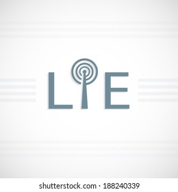 Lte Network Concept Poster Business Illustration Stock Vector (Royalty ...