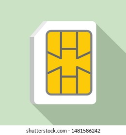 Lte Sim Card Icon Flat Illustration Stock Vector (Royalty Free ...