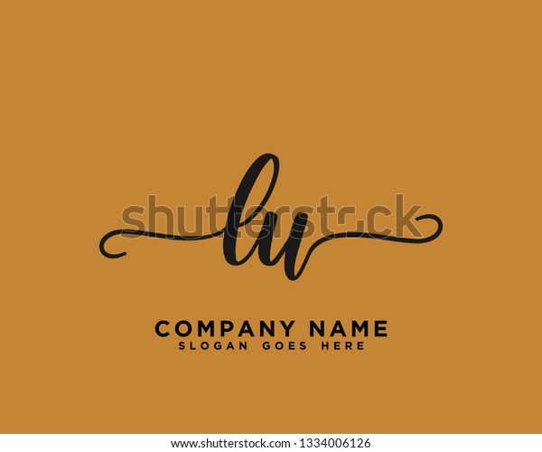 Lu Initial Handwriting Logo Vector Stock Vector (Royalty Free ...