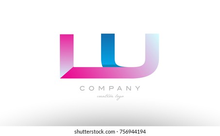 Lu L U Design Alphabet Letter Stock Vector (Royalty Free) 756944194 ...