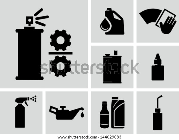 Lubricants Vector Icons Stock Vector (Royalty Free) 144029083