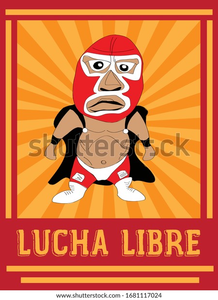 Lucha Libre Mexico Mexican Wrestler Cartoon Stock Vector (Royalty Free ...