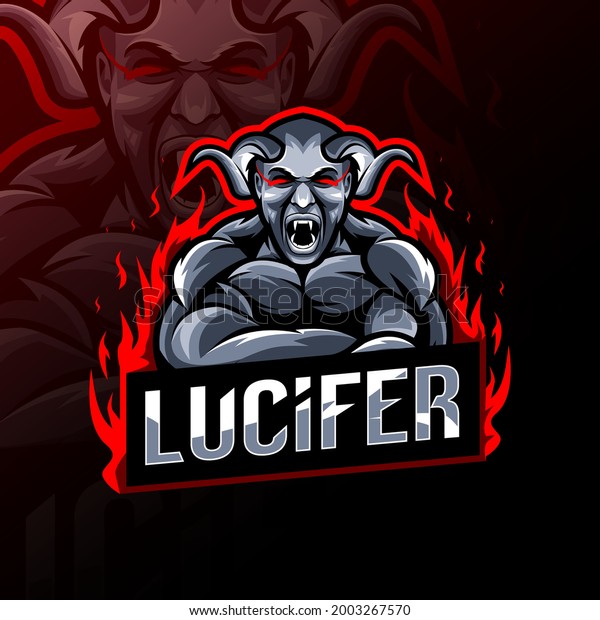 Lucifer Mascot Logo Template Design Stock Vector (Royalty Free ...
