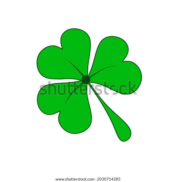 Lucky Clover Leaf Vector Cartoon Logo Stock Vector (Royalty Free ...