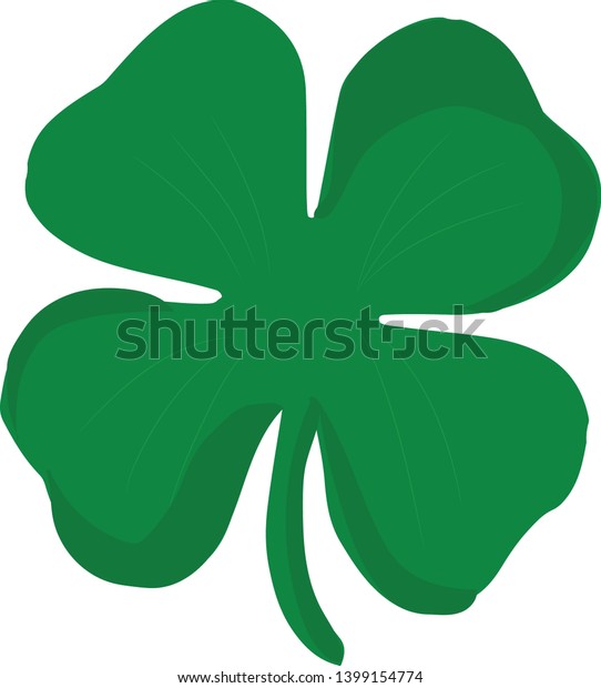 Lucky Clover Vector Illustration On White Stock Vector (Royalty Free ...