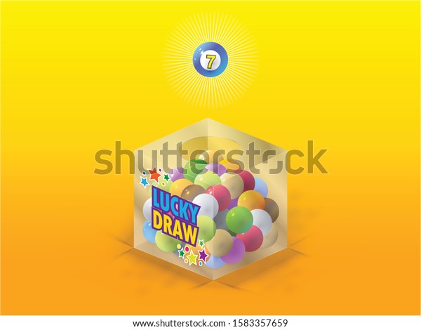 Lucky Draw Box Colorful Balls Gaming Stock Vector (Royalty Free ...