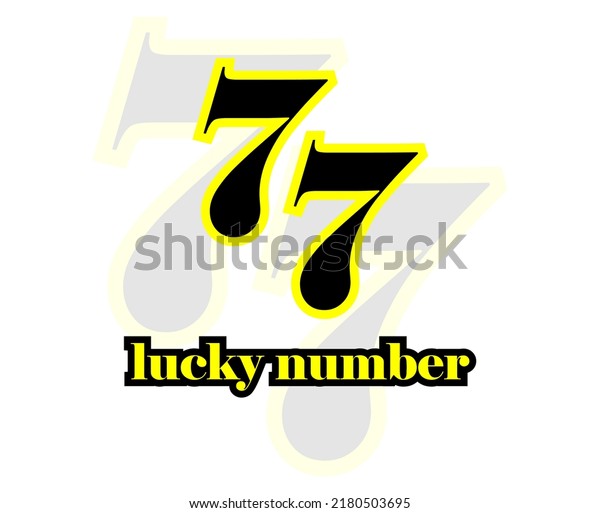 Lucky Number Seven Double Logo Stock Vector (Royalty Free) 2180503695 ...