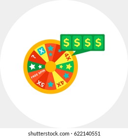 Lucky Wheel Icon Stock Vector (Royalty Free) 622140551 | Shutterstock