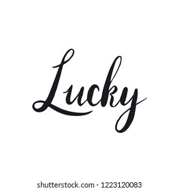 Lucky Word Typography Style Vector Stock Vector (Royalty Free ...