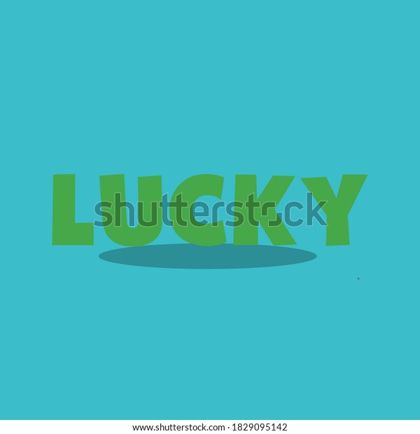 Lucky Words Design Vector Illustration Stock Vector (Royalty Free ...