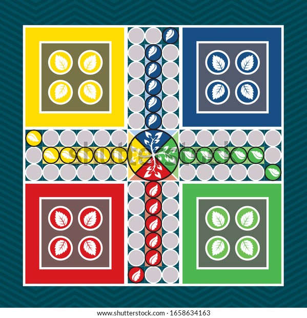 Ludo Vector Board Game Blue Light Stock Vector (Royalty Free) 1658634163